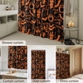 Bathroom Shower Curtain Horror Halloween Pumpkin Ghost Spiders ...