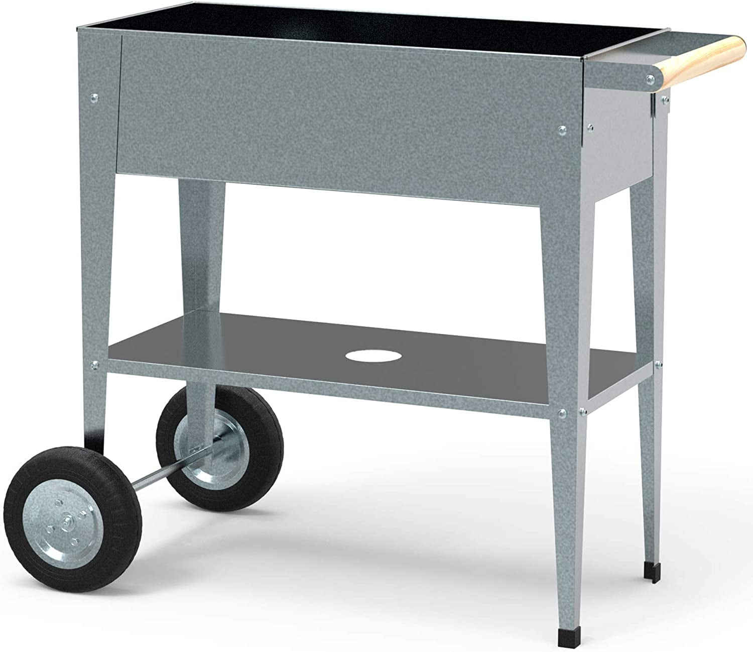 Herstera Patio Gauge Galvanized Steel Garden Trolley - Gray - Walmart.com