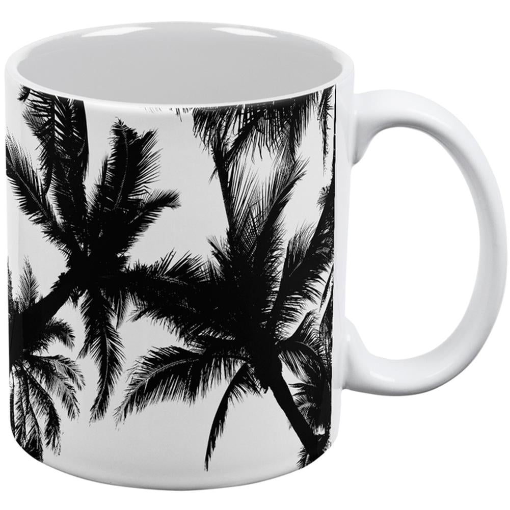Black And White Palm Tree Silhouette All Over Coffee Mug - Walmart.com