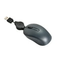 onn. Optical Travel Mouse with 2.2 ft Retractable USB Cable, 3 Buttons ...