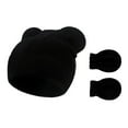 KGJQ Newborn Baby Beanies Mitten Set, Cotton Knit Hat with Bear Ears ...
