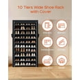 10-Tier Vertical Shoe Rack Organizer, 30.1"W, Holds 40 Pairs of Shoes ...