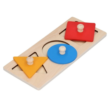 Geometric Sorting Board, Colorful Wooden Geometric Matching Board Color ...