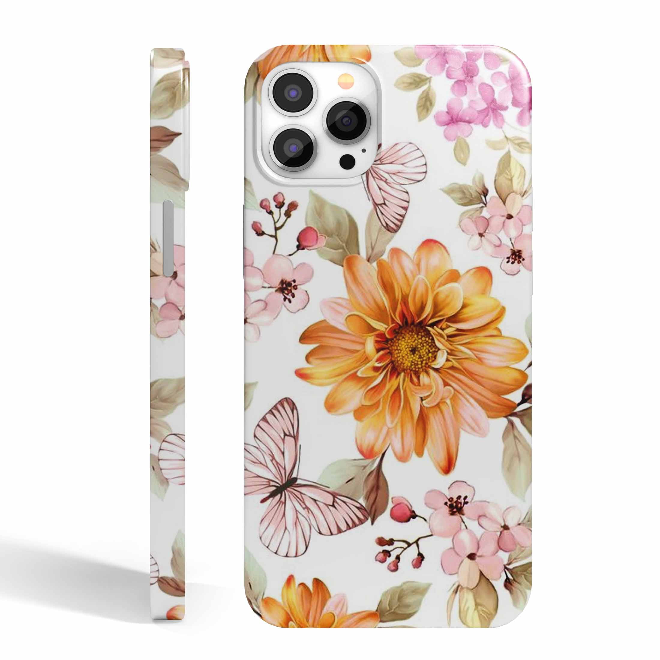 Tobelint Light Red Case for iPhone 13 Pro,Aesthetic Colourful Floral ...