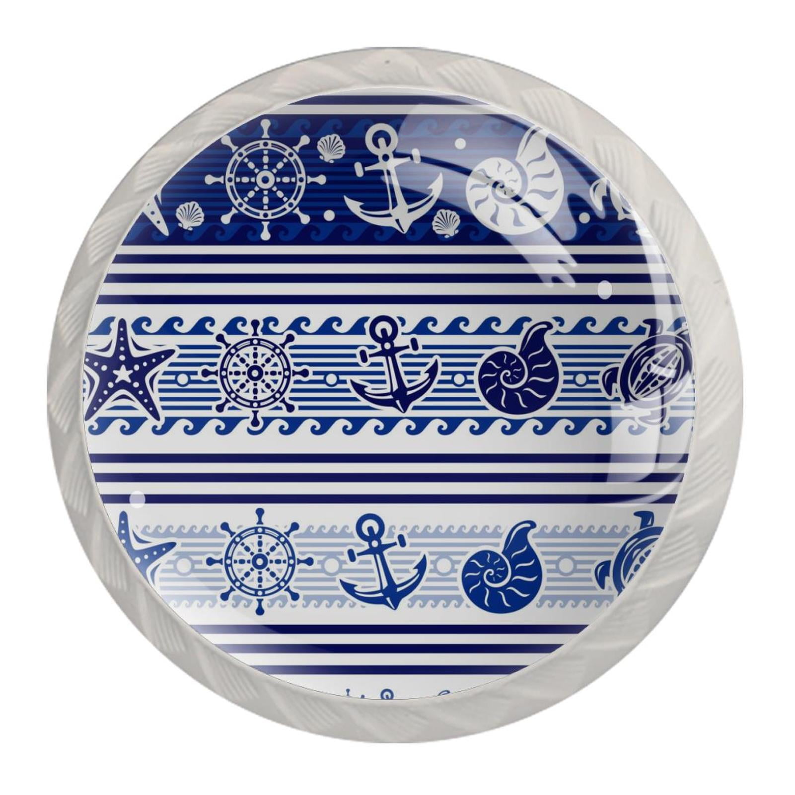 4 Pcs Nautical Texture Knobs for Kitchen Cabinet Cupboard Dresser ...