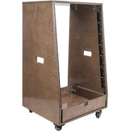 Sound Town DIY Solid Carbonized Bamboo Studio Rack with 11U Slant Mixer ...