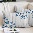Blue Butterfly Throw Pillow Cover 12 x 20 Inch Decorative Pillow Cover ...