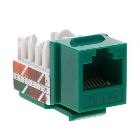Cat5 RJ45 Key Jack Cat5e Punch-Down Network Green (5) | Walmart Canada