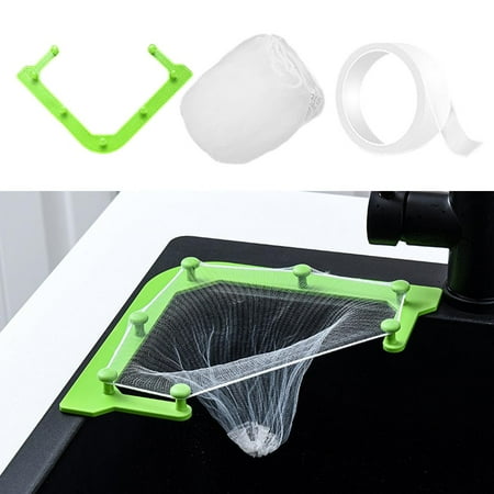 Sink Corner Strainers Basket Triangle Sink Filter Drainer Mesh Green | Walmart Canada