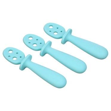 Olababy 100% Silicone Soft-Tip Training Spoon Teether for Baby Led ...