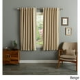 Aurora Home Solid Insulated Thermal Blackout 63-inch Curtain Panel Pair ...