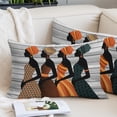 African Women Throw Pillow Covers, Black Women Decorative Lumbar Throw ...