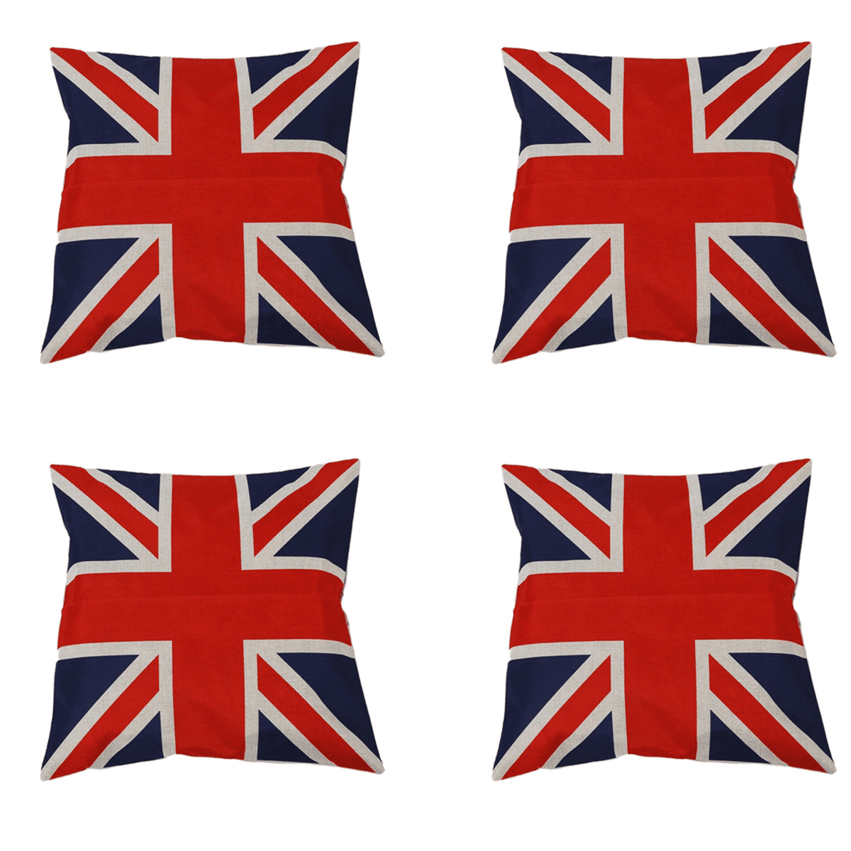 Click here for Geloo 4x British Vintage Style Union Flag Throw Pi... prices