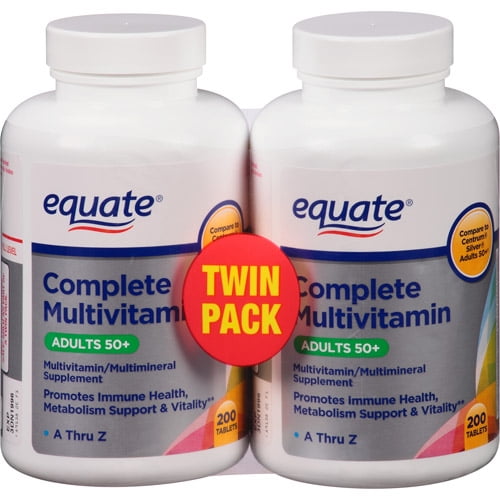 Equate Complete Adults 50 Multivitamin Multimineral Supplement Tablets