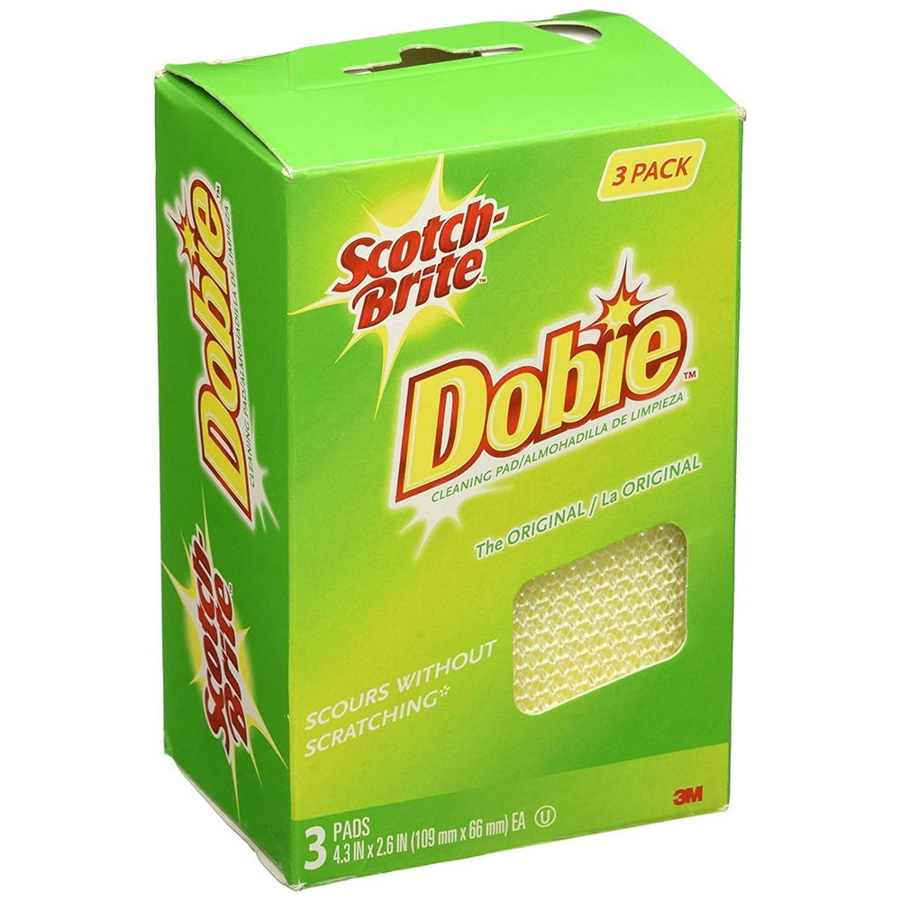 Scotch-Brite 3PK Dobie Cleaning Pad - Walmart.com - Walmart.com
