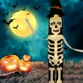 BUTORY Halloween Windsock Pumpkin Skeleton Hand Flag with String Lights ...