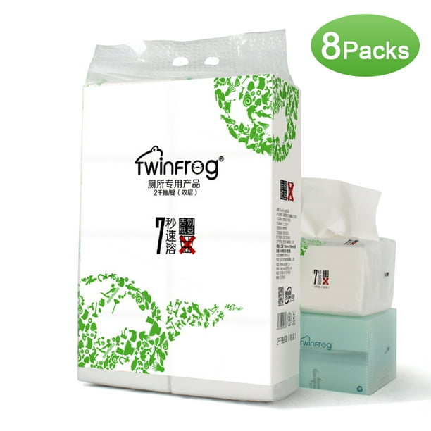 Labymos 8 Packs 2-Layer Multi-Fold Paper Towels Tissue Paper Towels ...