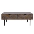 Casartis Living Yarrow Transitional Wood Coffee Table with Storage in ...