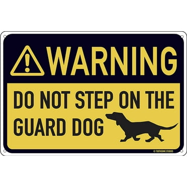 SignMission Dachshund Security Sign, 12 x 8 in., Indoor & Outdoor Use ...