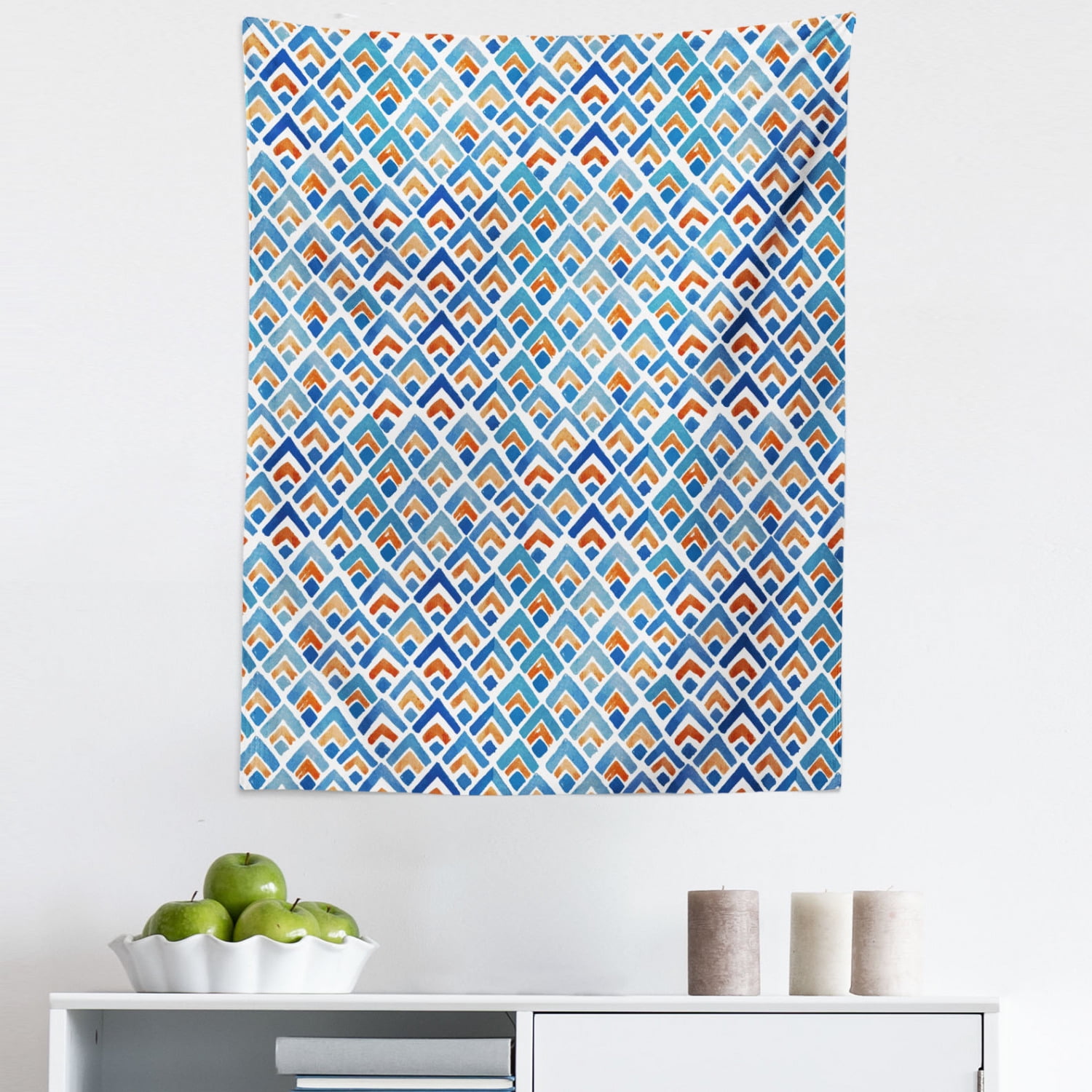 Japanese Tapestry, Geometric Chevron Repeating Pattern in Watercolor ...
