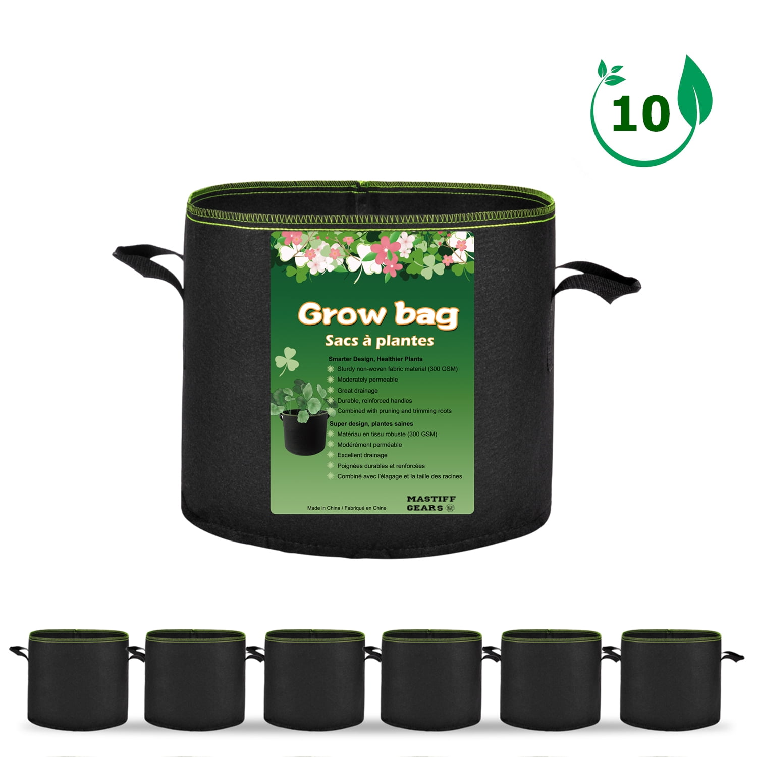 Click here for Mastiff Gears 10-Gallon Grow Bags - Durable Fabric... prices