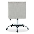 BELLEZE Upholstered Linen Office Chair Nailhead Trim Swivel Task Chair ...