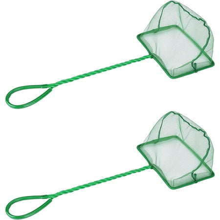 SICED 2 Pieces Square Landing Net Fishing Net Fish Tank Aquarium Small ...