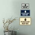 Classic Framed Restricted Area Keep Out Sign (Blue) - Medium - Walmart.com