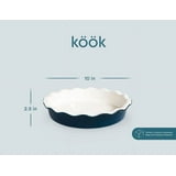 Kook 10" Deep Baking Dish Bakeware, Ceramic Stoneware Pie Pan - Walmart.com
