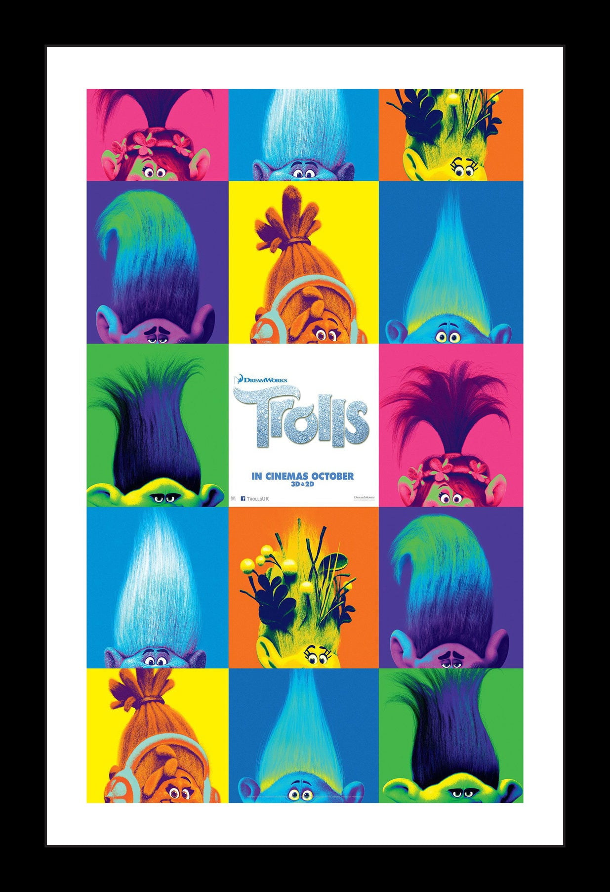 TROLLS - 11x17 Framed Movie Poster - Walmart.com