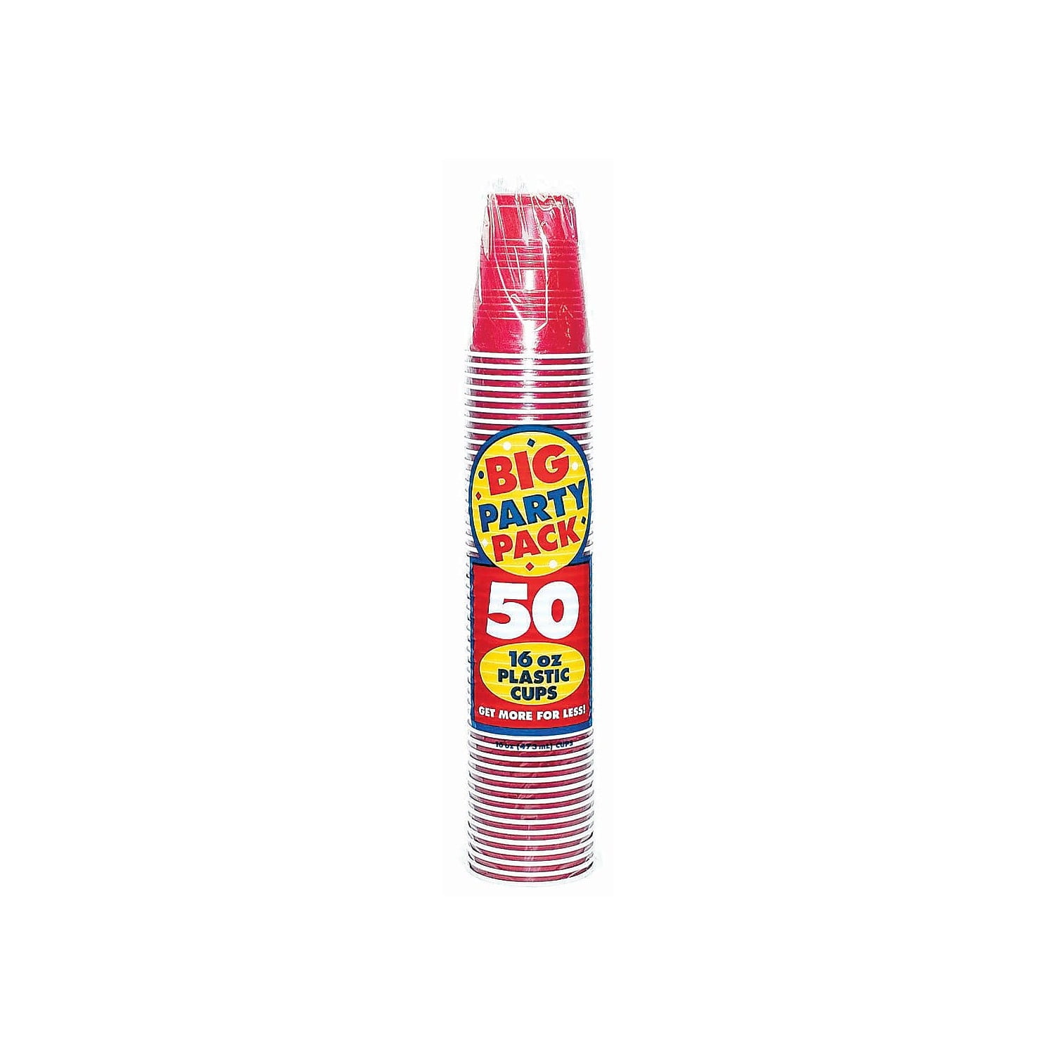 Apple Red Big Party 16 oz. Plastic Cups (50 Count) - Walmart.com