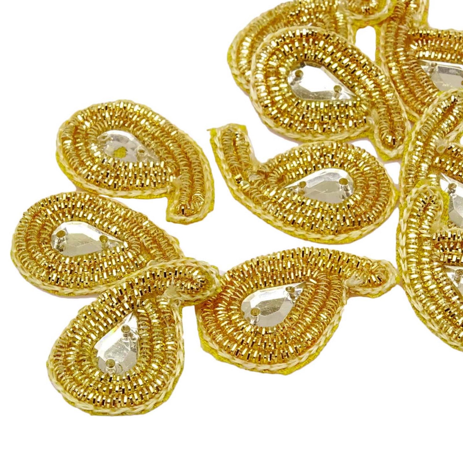 Beaded Decorative Appliques Paisley Crafting Sewing Small Applique By 1 ...