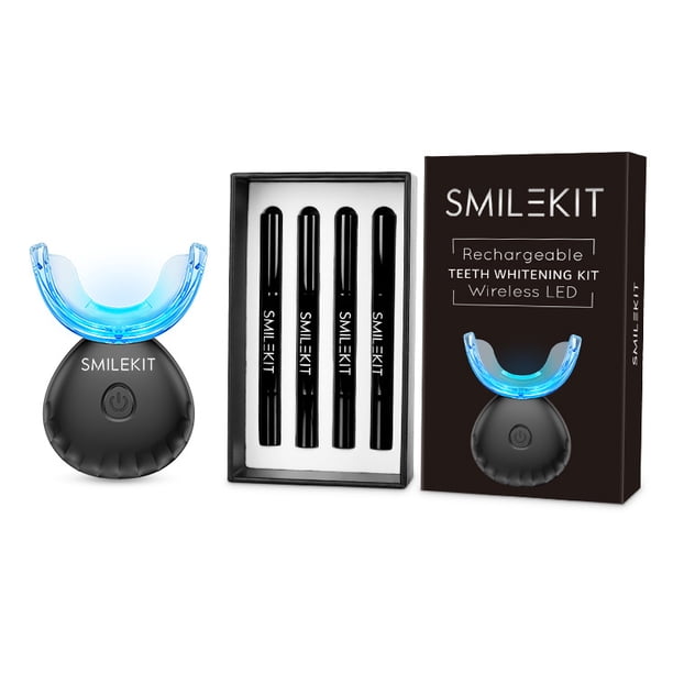 Teeth Whitening Kit, Teeth Whitening Gel with LED Accelerator Light and ...