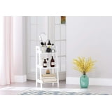 UTEX 3-Tier Ladder Shelf, Standing Storage Spacesaver, Open Wood Unit ...