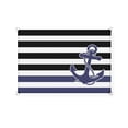 Blue Anchor Sun Shade Sail 8'X10' Costal Black White Blue Stripes ...