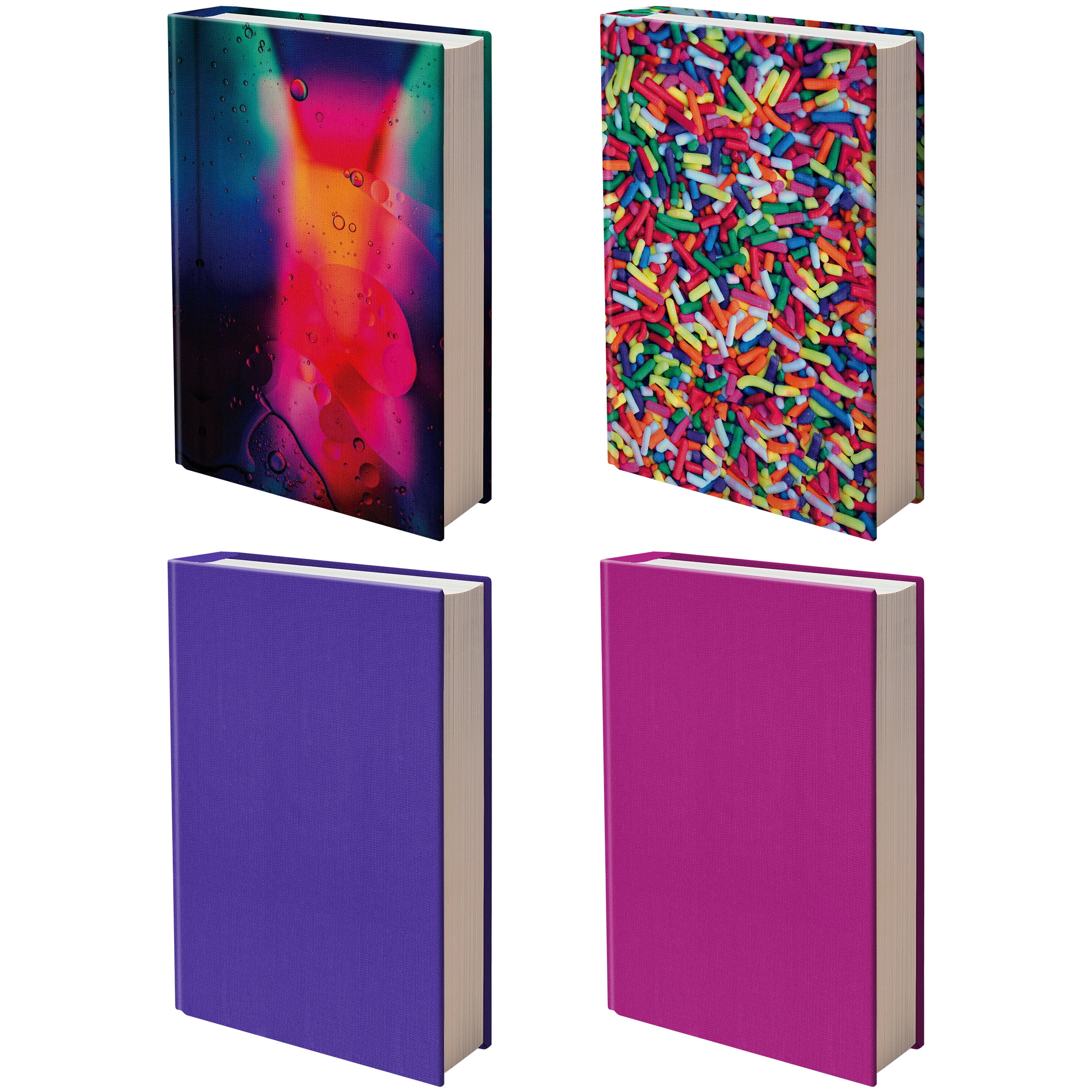 Ellopi 8" x 10" Stretchable Book Covers Cool Print or Solid Book Sox, 4 ...