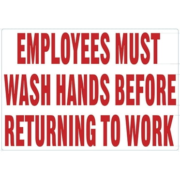 12 x 18 in. Tall Company Policies Aluminum Sign with Employment Work ...