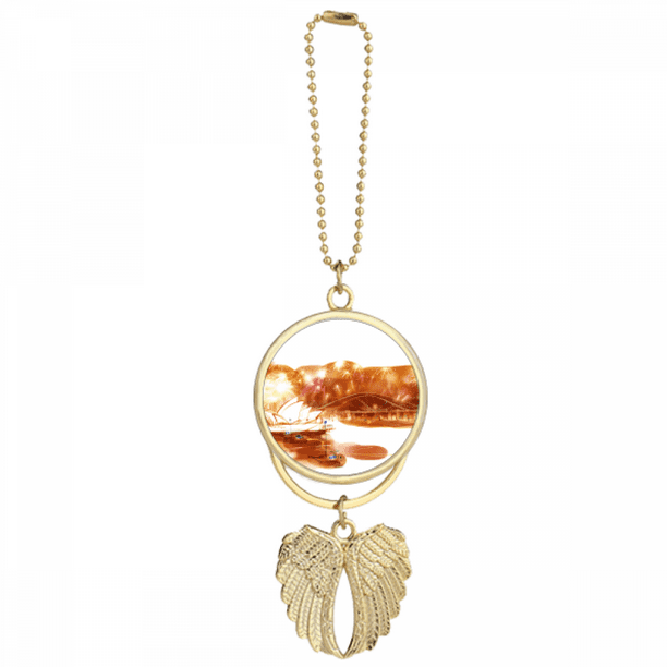 Australia Sydney Opera House and Bridge Car Keychain Angel Wing Pendant ...