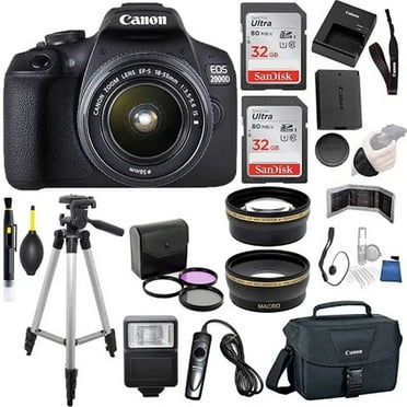 Canon DSLR EOS 2000D / Rebel T7 with EF-S 18-55mm IS II Lens Kit - Walmart.com