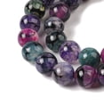 5Strand Natural Dragon Veins Agate Bead Strands Dyed & Heated Round 8mm ...