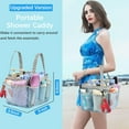 JUNCHI-Mesh Shower Caddy Tote, Portable Shower Caddy Bag with 8 Pockets ...