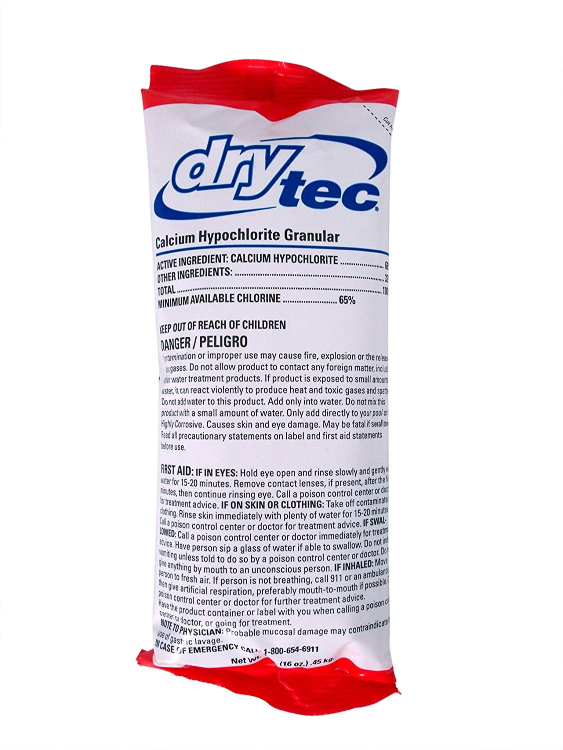 Dry Tec 68% Calcium Hypochlorite Granular Swimming Pool Shock - 1 lb ...