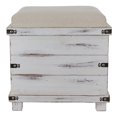 Decor Therapy Hadley Weathered Storage Ottoman, Multiple Finishes ...