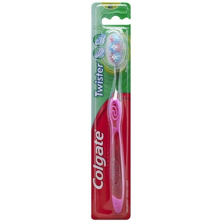 Colgate Plus Twister Fresh Toothbrush, Medium, 1 Count (Pack of 3 ...