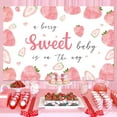 Strawberry Baby Shower Backdrop, A Berry Sweet Baby is On The Way Gender Reveal Photography ...
