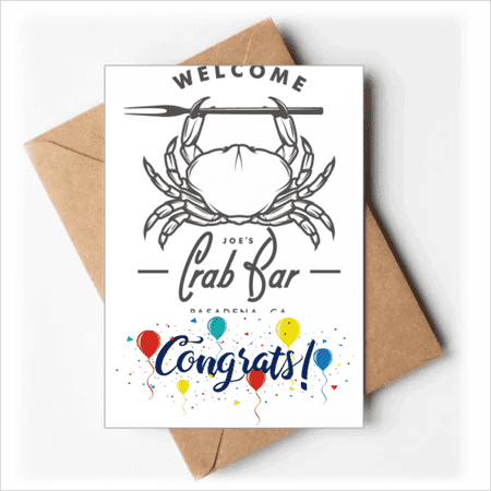 Discover Crab Marine Organism Wedding Cards Congratulations Greeting ...