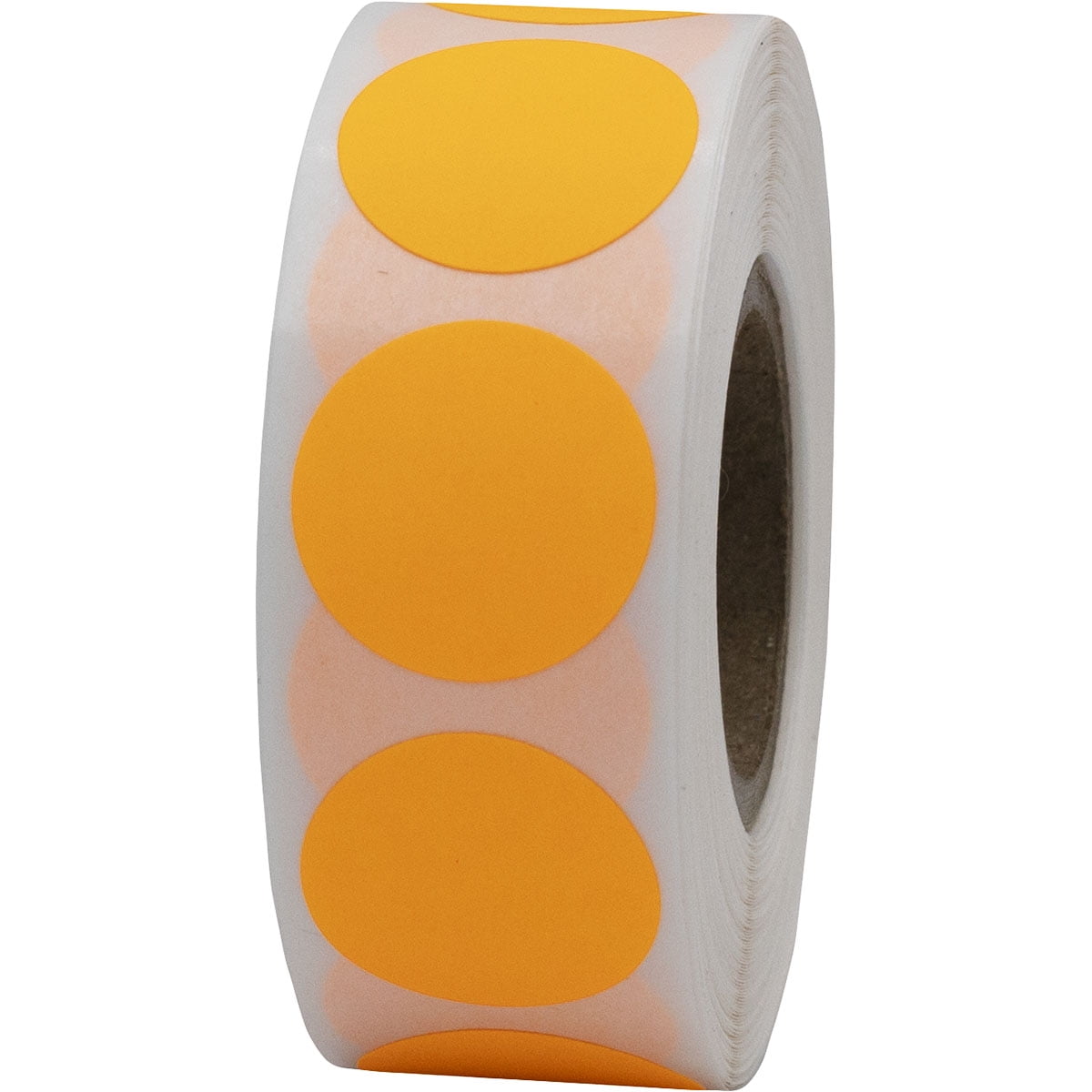 Fluorescent Orange Circle Dot Stickers | 0.75" Inch Round | 500 Pack ...
