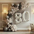 40-Inch Silver Number 80 Balloons (8 & 0) | Big Jumbo Foil Mylar ...