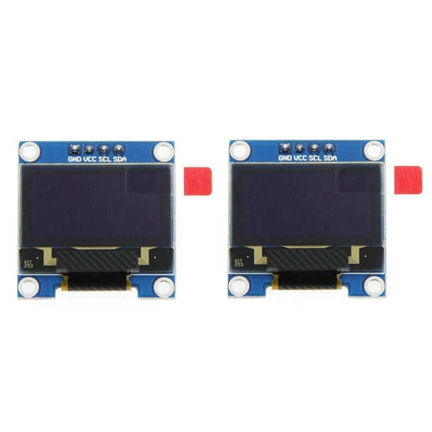 2X 0,96 Pulgadas IIC I2C Serie GND 128X64 OLED LCD LED Módulo de Pantalla para Kit Pantalla Azul ...