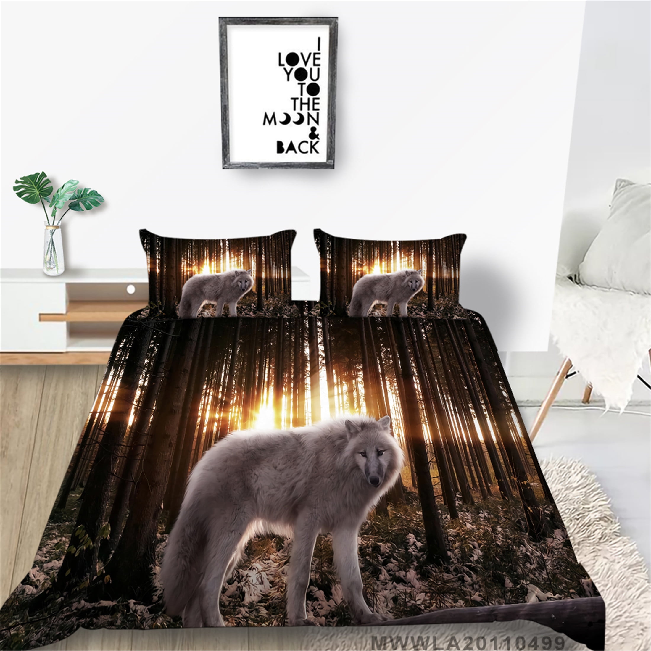 Comforter Cover Set Home Textiles Unique Design 3D Wolf Printed Home ...